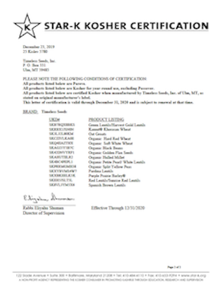 Timeless Natural Food | Kosher CertificateKosher Certificate - Timeless ...